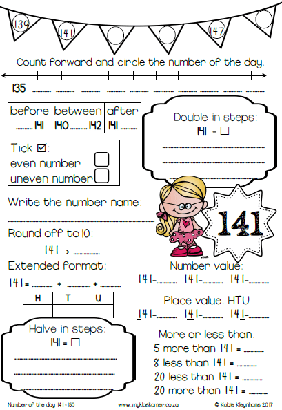 Number of the day 131-140 - My Klaskamer