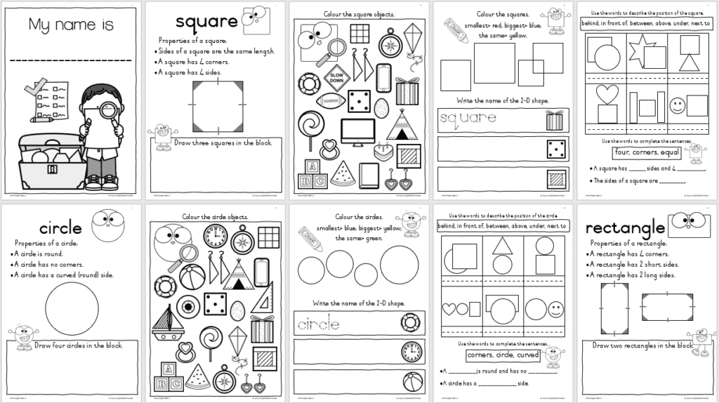 Maths Book 2: 2D Shapes - My Klaskamer