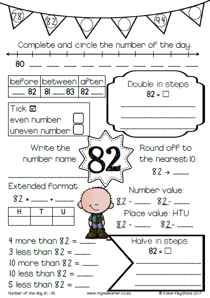 Number of the day 81-90 - My Klaskamer