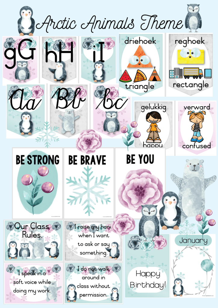 Arctic Animals Classroom Theme - My Klaskamer