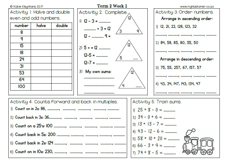 Grade 3 Mental Maths Term 2 - My Klaskamer