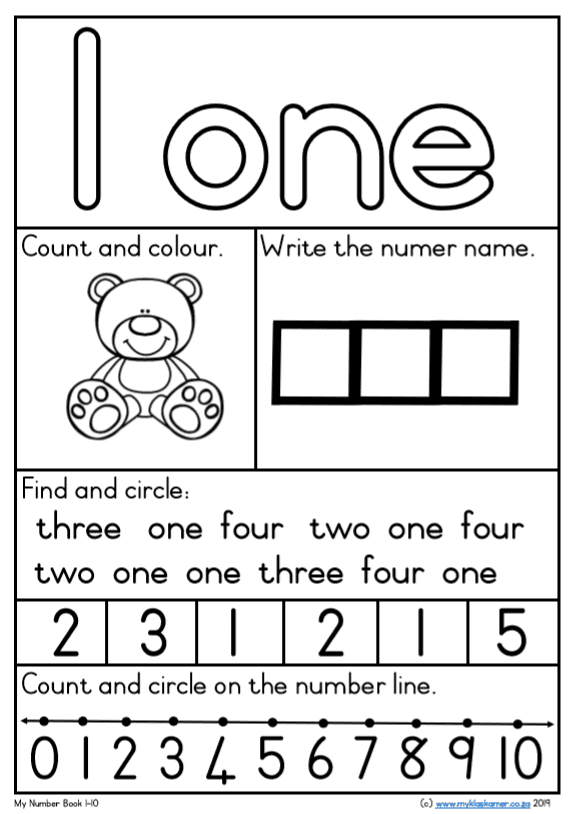 My Number Book 1 (1-10) - My Klaskamer