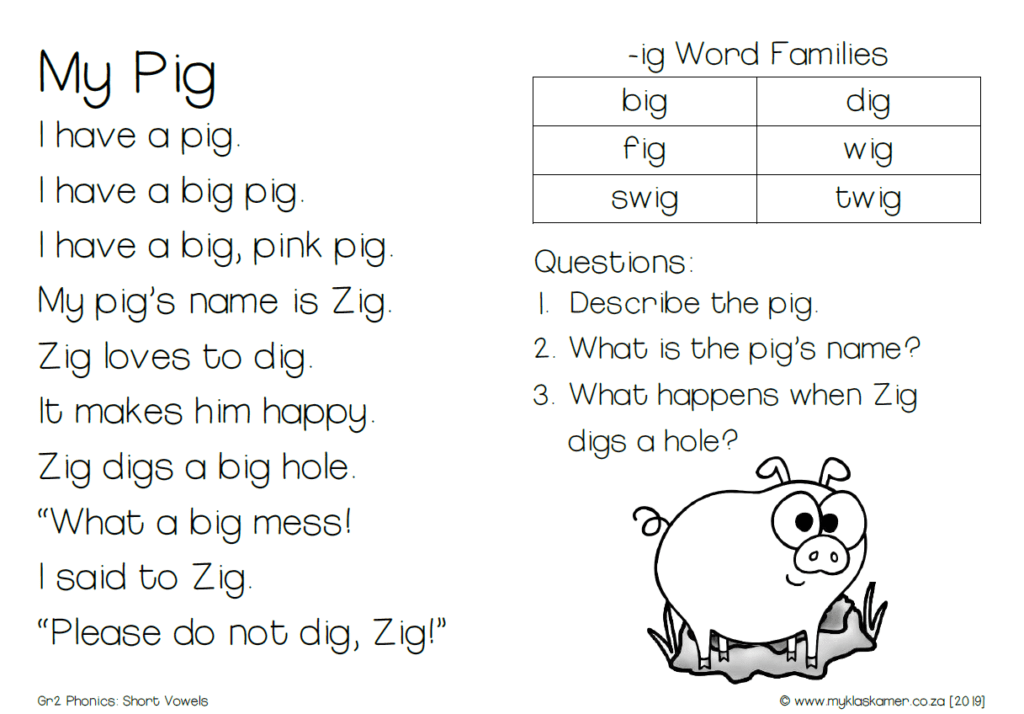 Phonics Stories 1: Short Vowel - My Klaskamer