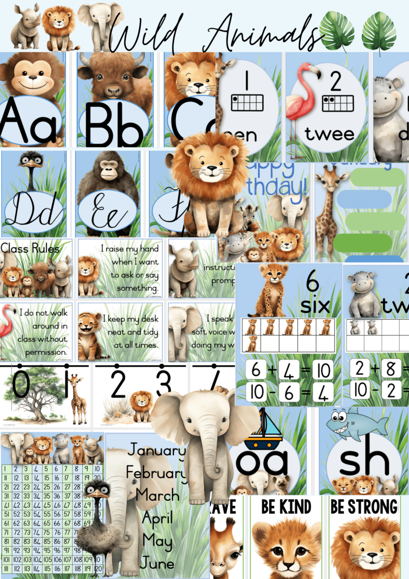 Wild Animals Classroom Theme - My Klaskamer