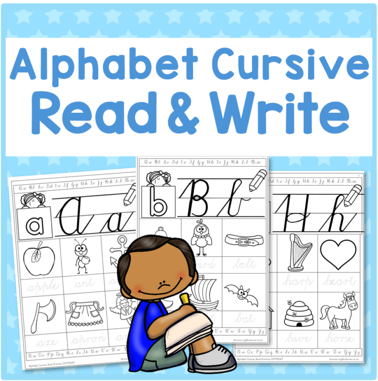 Alphabet Cursive Read & Write Workbook - My Klaskamer