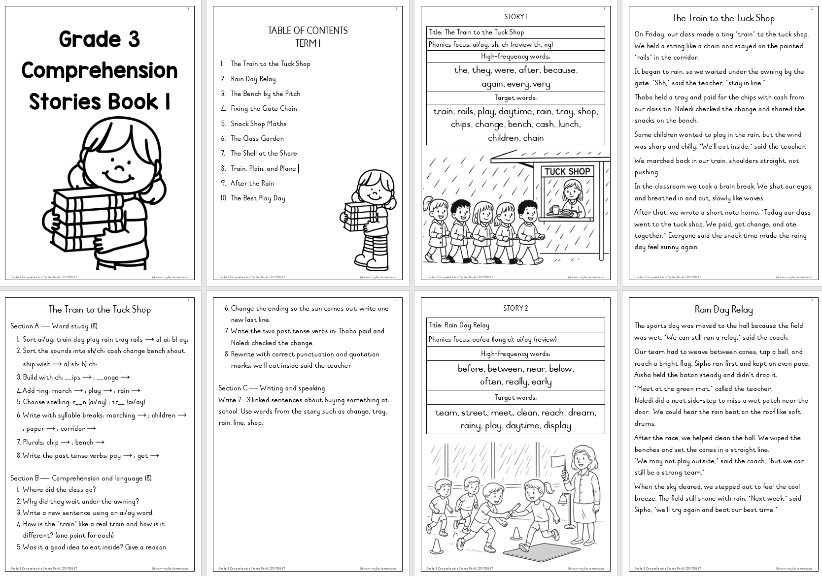 Grade 3 Comprehension Stories Book 1 - My Klaskamer