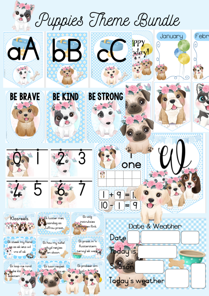 Cute Puppies Classroom Theme - My Klaskamer